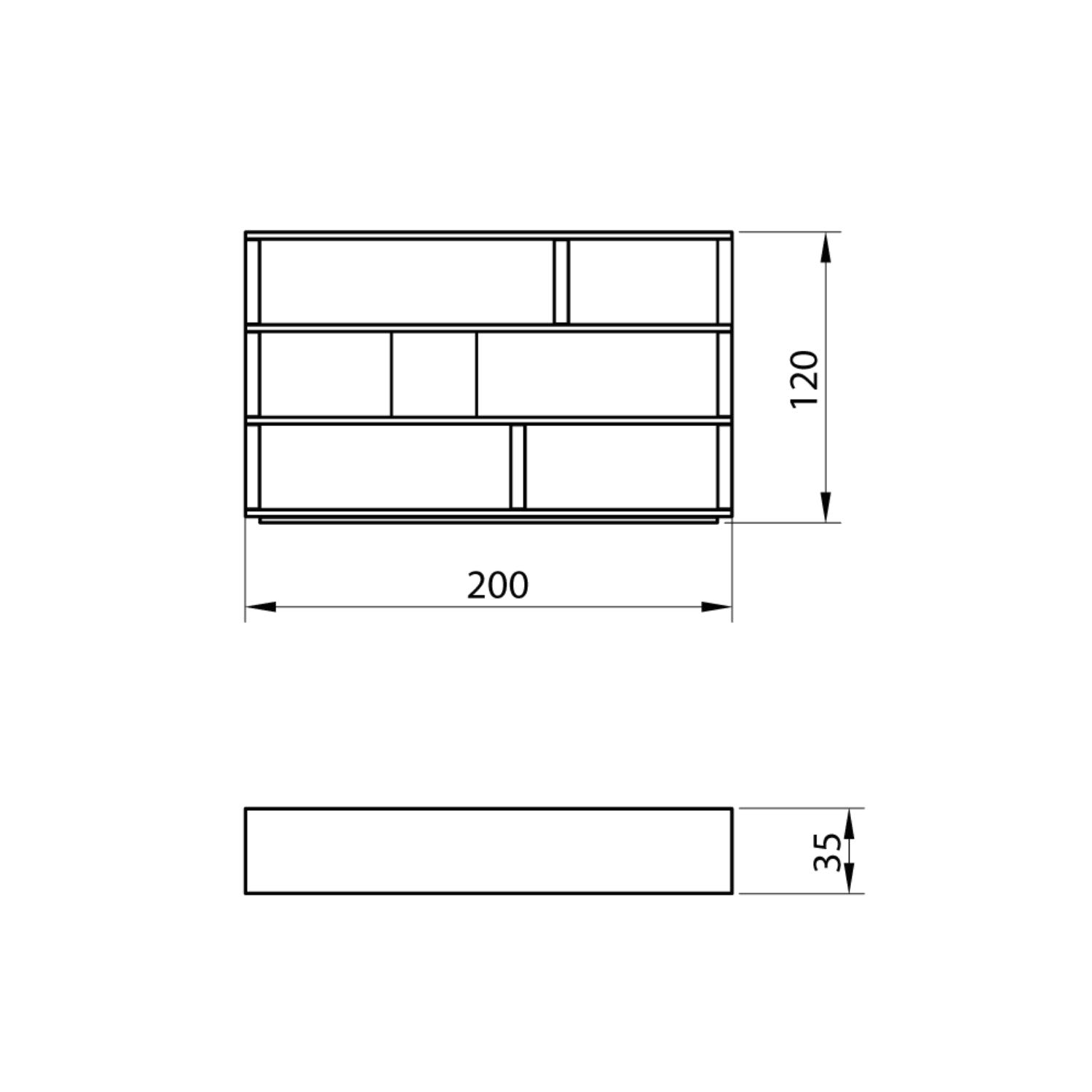 BRICK BOOKCASE– HMD Furniture